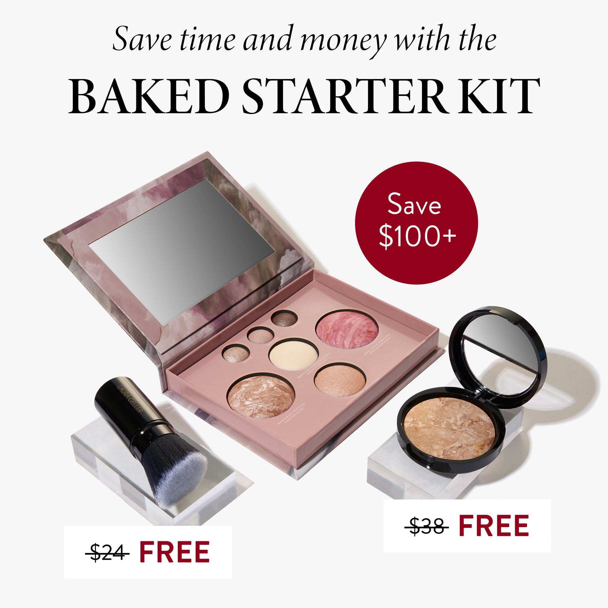 Baked Starter Kit Makeup Collection for Mature Skin | Lightweight All ...